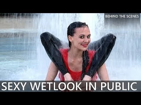 Contortion Flexilady / sexy wetlook in public