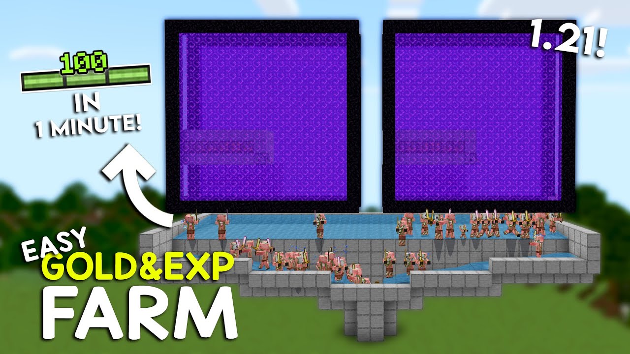 Best Gold and XP Farm in Minecraft Bedrock 1.21! (MCPE/Xbox/PS4 ...