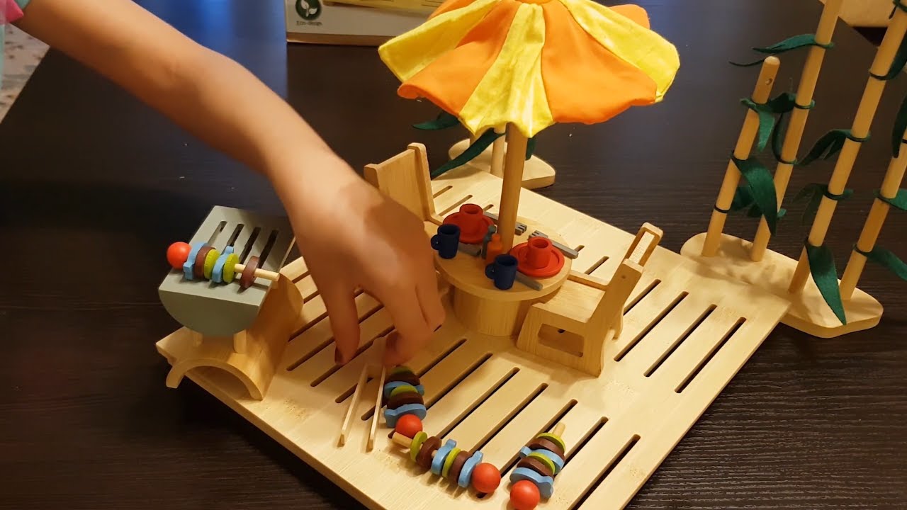 HAPE Garden Set and Barbie - YouTube