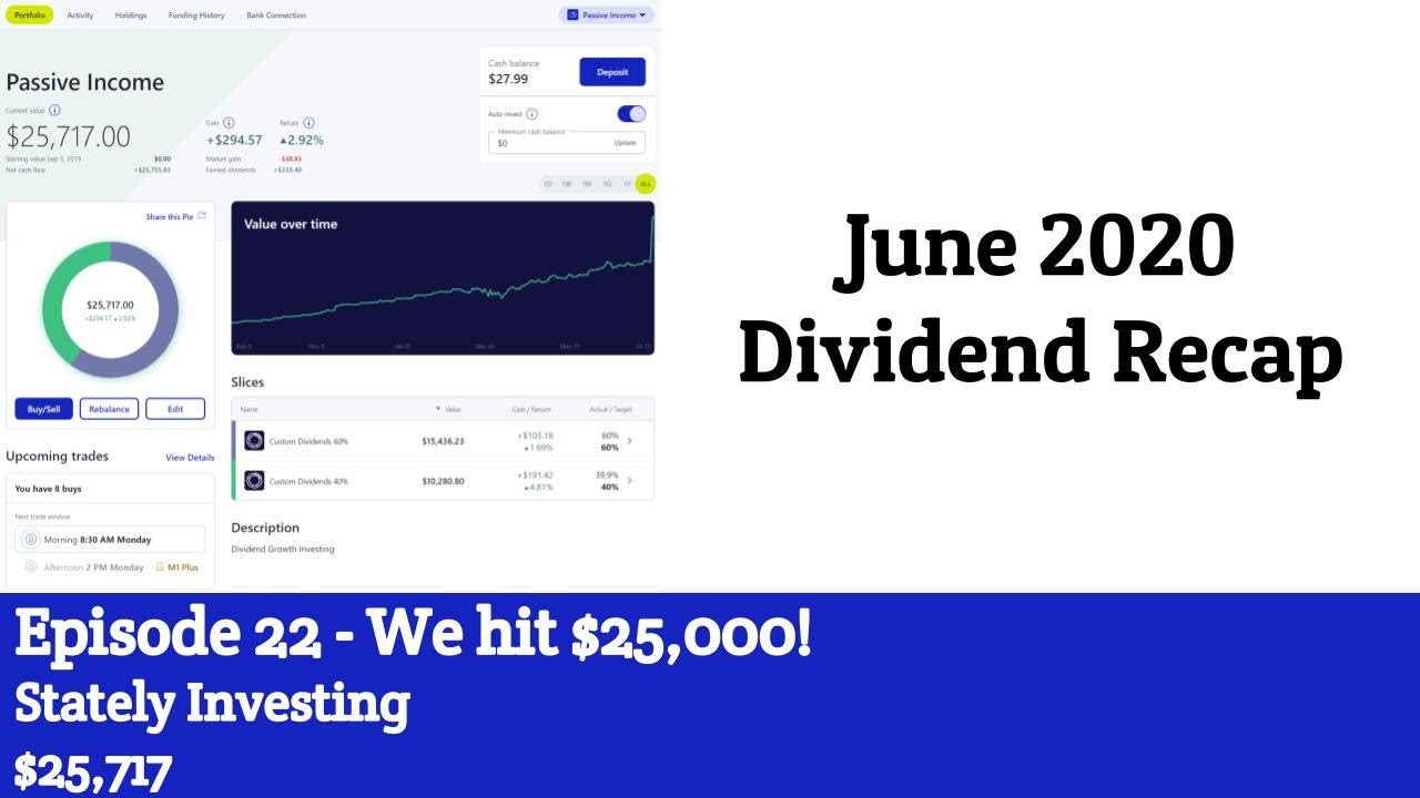 June 2020 Dividend Recap | Stately Investing Episode 22 - YouTube