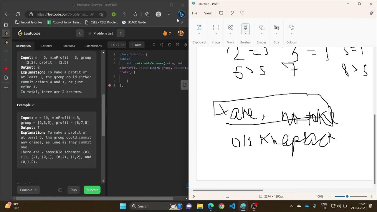 Leetcode Profitable Scheme(Recusrion+Memoization) - YouTube
