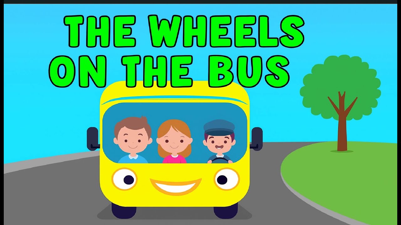 The Wheels on the Bus | Nursery Rhyme for Kids with Happy Cartoon Bus ...
