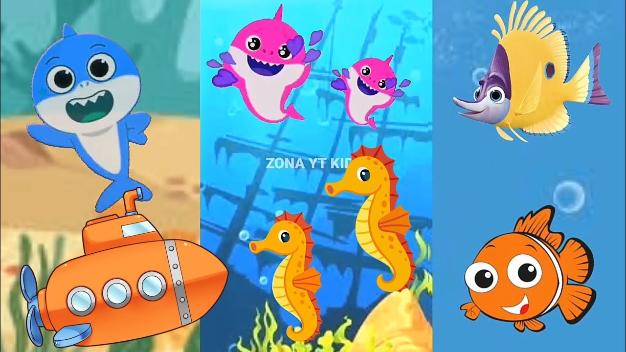 Abc song | Little baby Shark Dance at ocean with Animals Sea | Nursery ...