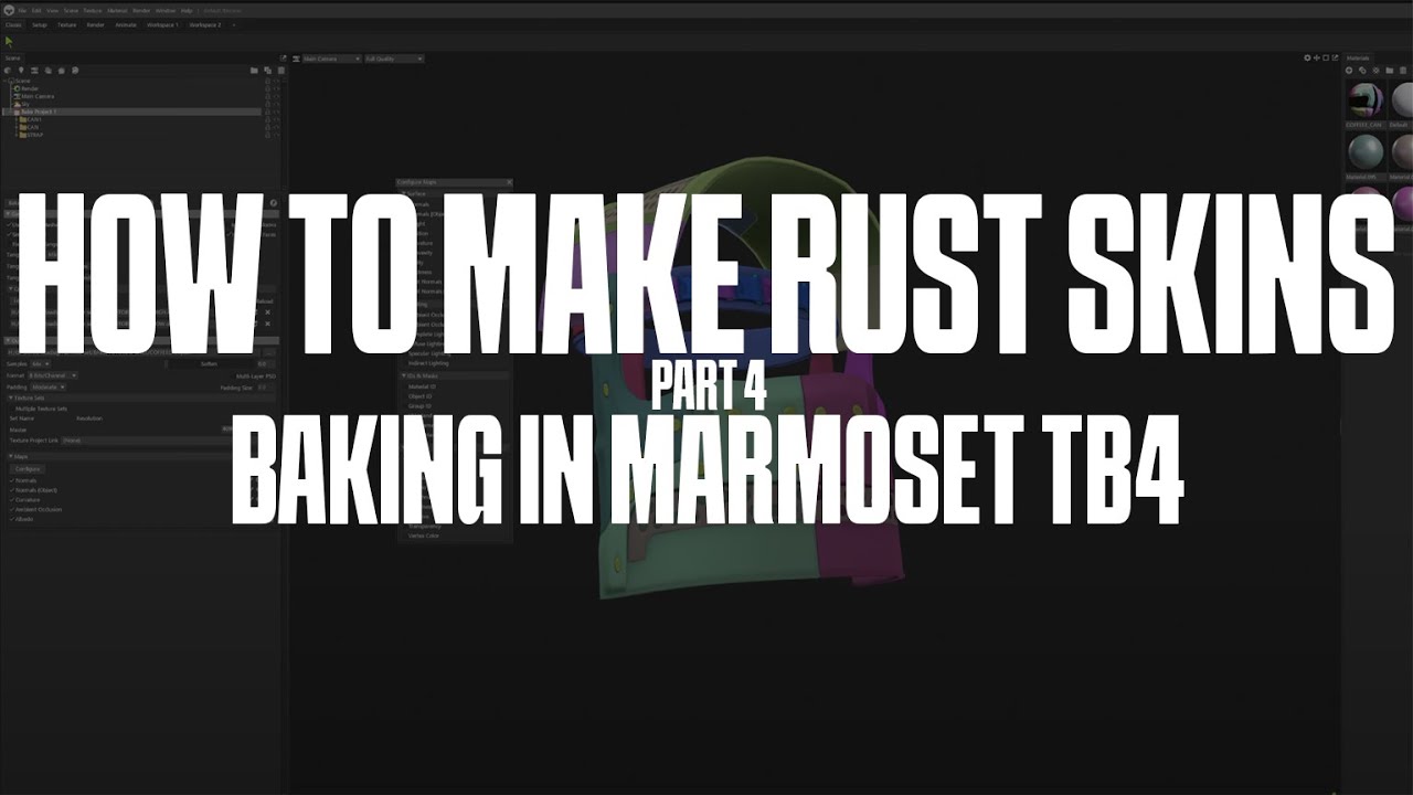 How To Make Rust Skins - Part 4 - Baking - Marmoset Toolbag 4 Tutorial ...