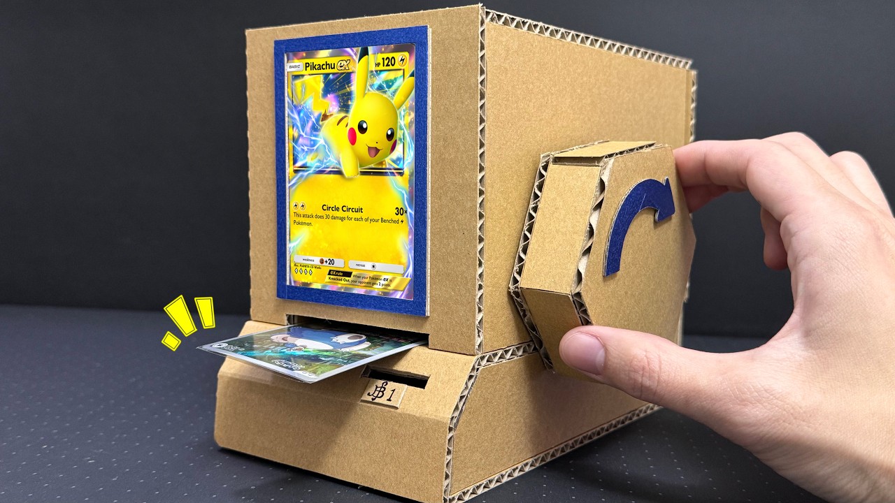 DIY Card Vending Machine – Easy Cardboard Craft - YouTube