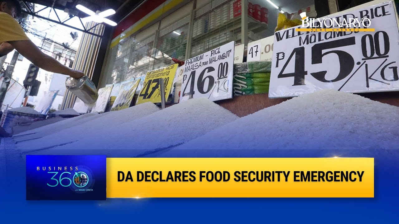 DA declares food security emergency | Business 360 - YouTube