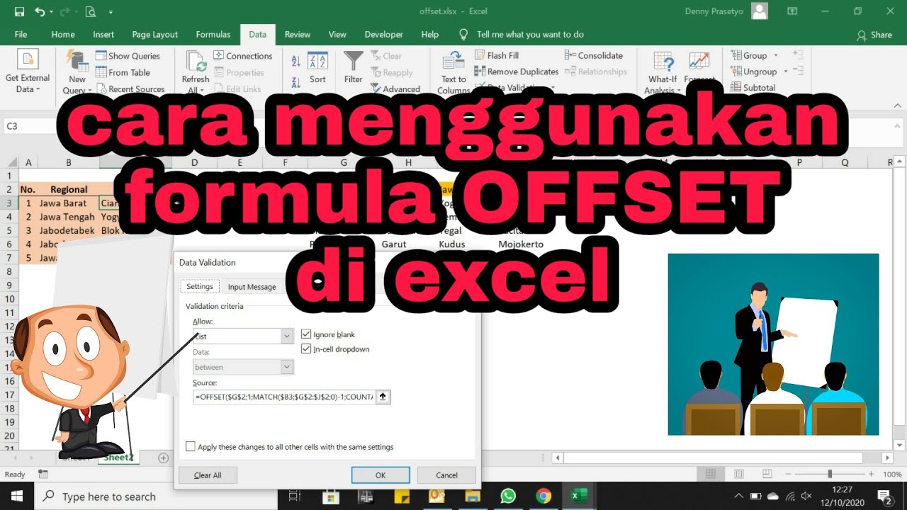 Cara Menggunakan Formula Offset Di Ms Excel materi Tutorial Bisa Cara Menggunakan Formula Offset Di Ms Excel materi Tutorial Bisa