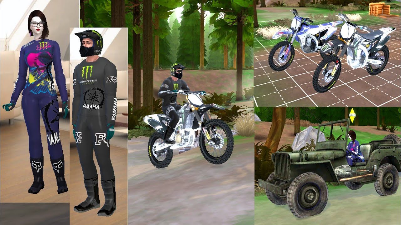 thesims 4 cc motocross bs jeep car rideable with outfit by waronk # ...