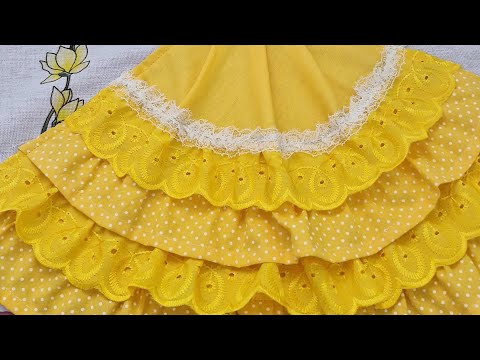 ✅️Mais um lindo modelo de sainha com babados no pano de copa