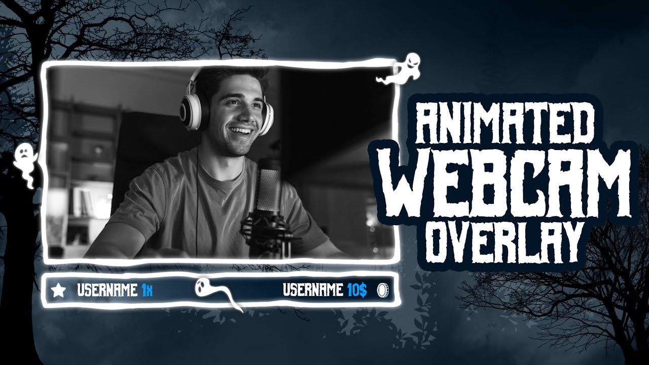 Horror Twitch Webcam Overlay | Animated Halloween Horror Ghost Frame ...