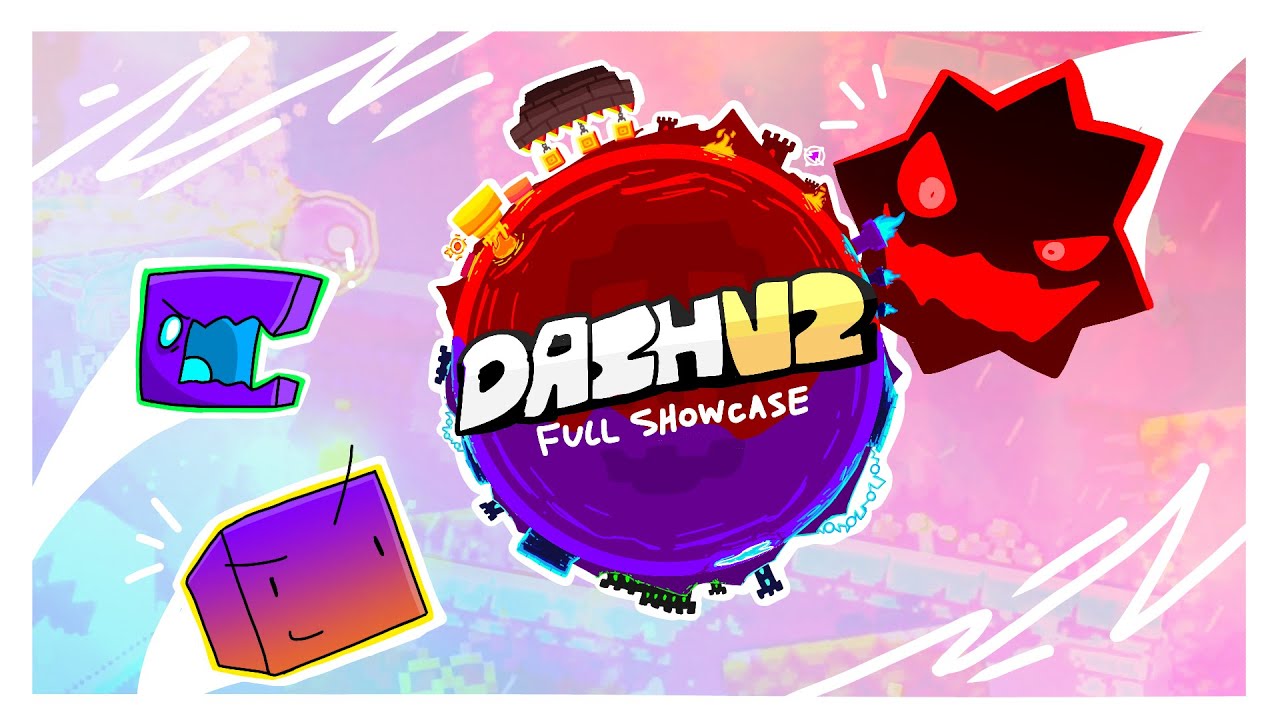 DASH V2 FULL SHOWCASE | Geometry Dash 2.2 - YouTube