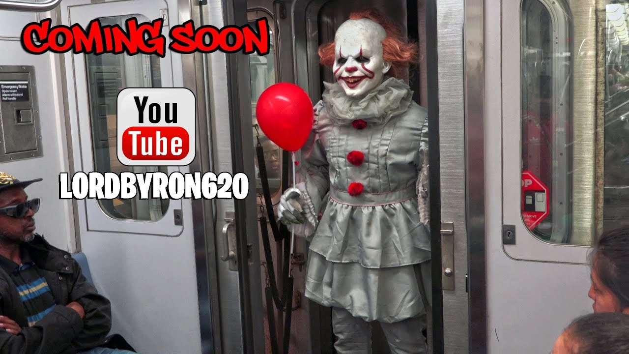 IT Pennywise the Dancing Clown Rides The Nyc 7 Train Coming Soon - YouTube
