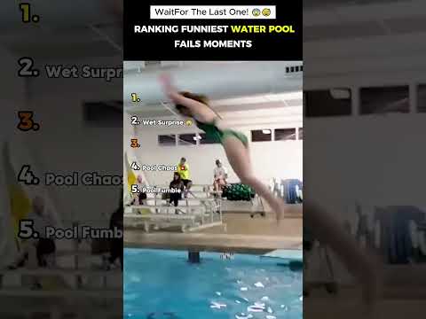 Ranking Funniest Water Pool Fails Moments 8 || #shorts #ranking #rankingshorts #bestmoments