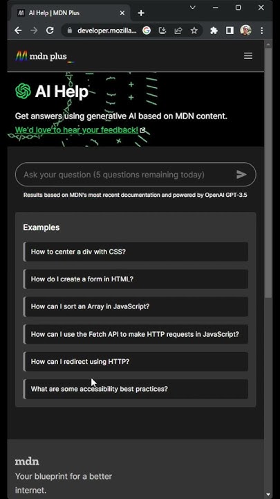 Mdn Implementa Ia En Su Web Desarrolloweb Javascript Programacion Css Frontend React Youtube 5313