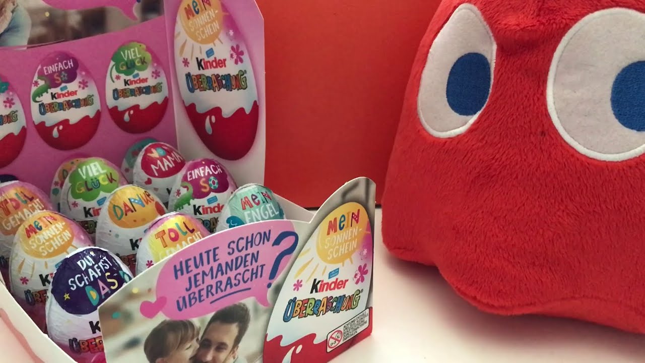New Kinder Surprise Family Eggs Unboxing Unwrapping With toys inside ...