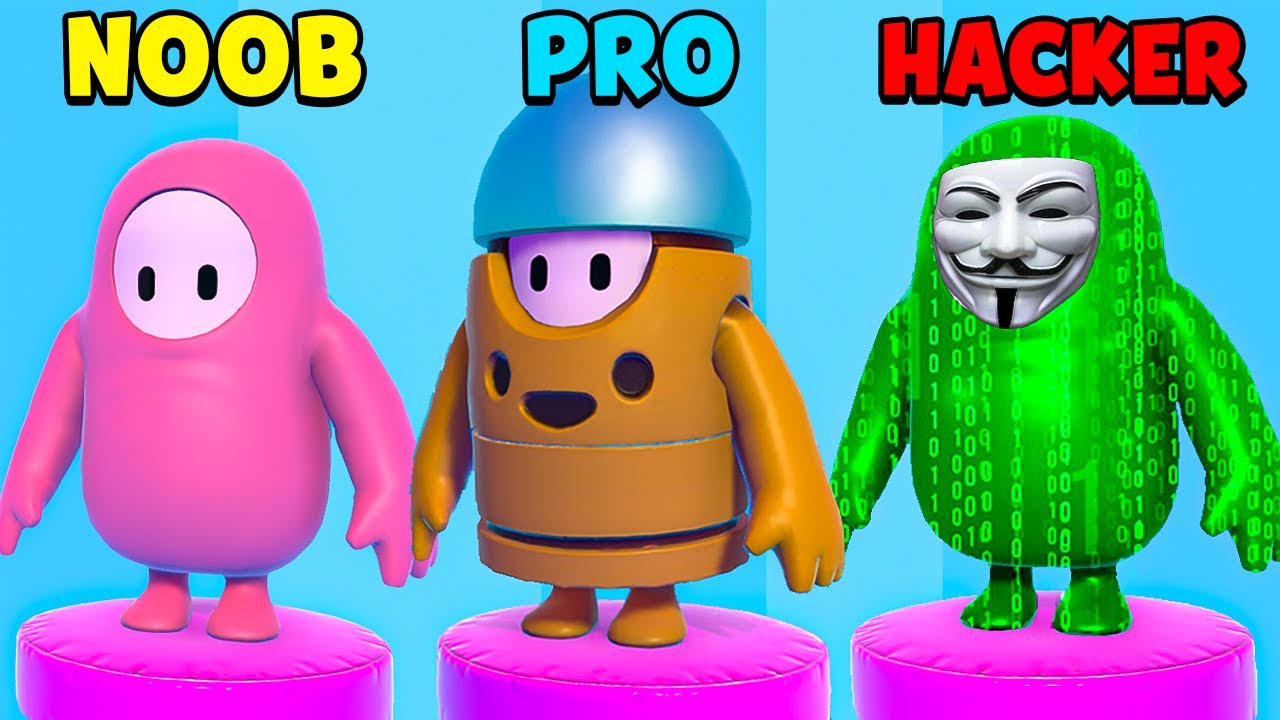 NOOB vs PRO vs HACKER - Fall Guys - YouTube