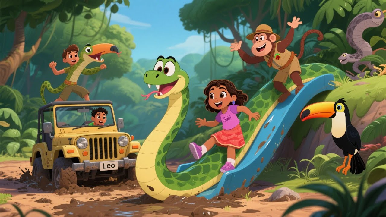 Jungle Safari 🎵 Rhymes for Kids | Animal Songs & Fun Adventure Music ...