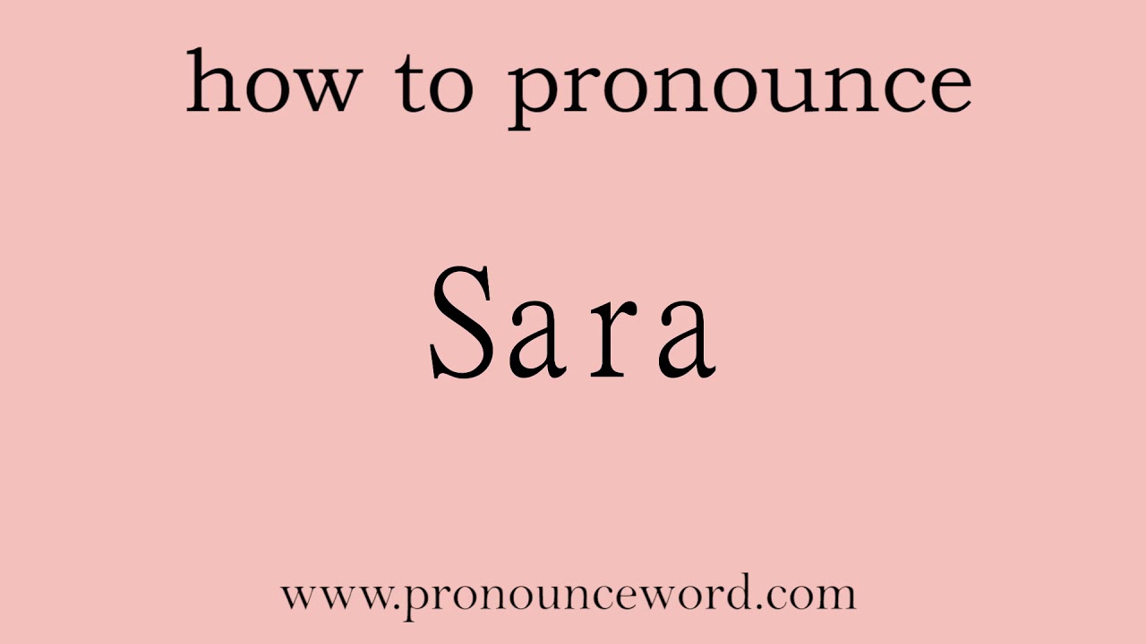 Sara. How to pronounce Sara in english (correct!). Start with S. Learn ...