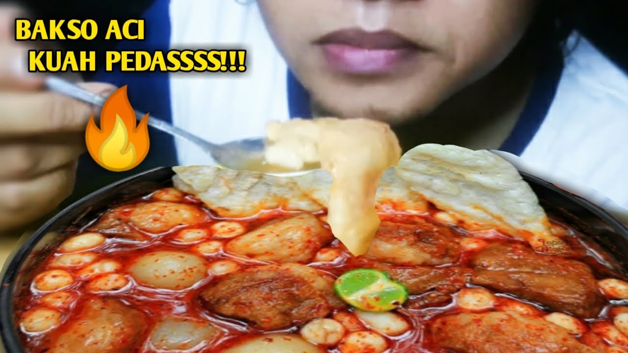 Mukbang Bakso Aci Kuah Pedas Perasan Jeruk Limo Jadi Lebih Enak Youtube