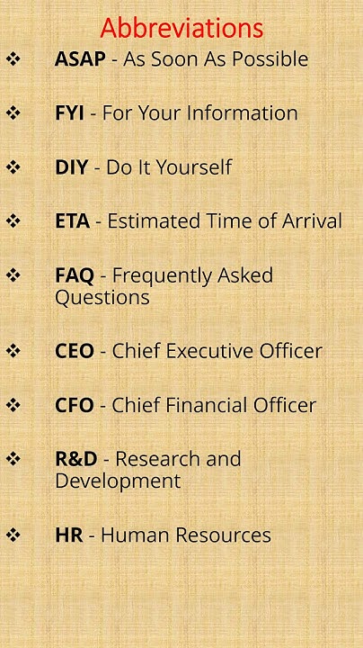 "Top 9 Common Abbreviations You Should Know! 📚🔥 | Quick & Easy ...