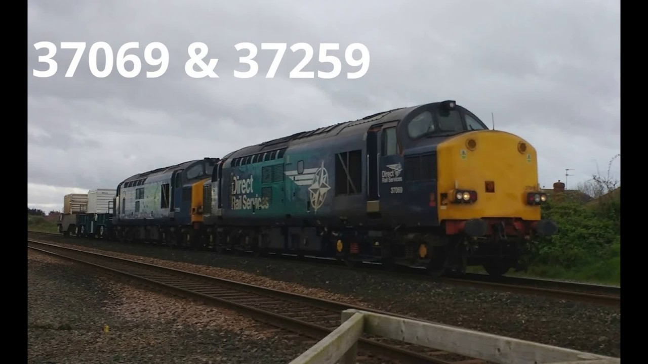 Prestatyn 27.4.2017 - DRS 37069 & 37259 on Valley flasks - Class 37 ...
