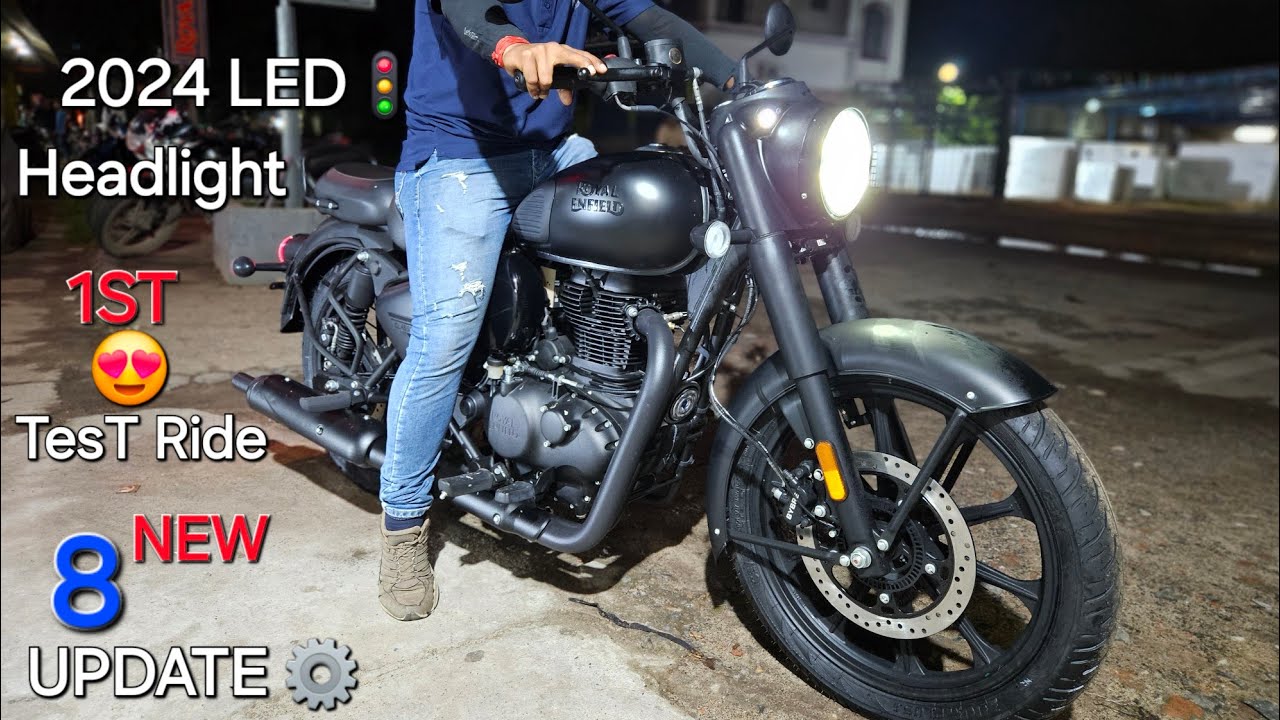 1ST Test Ride 2024 Royal Enfield Classic 350 Led Headlight Model ...