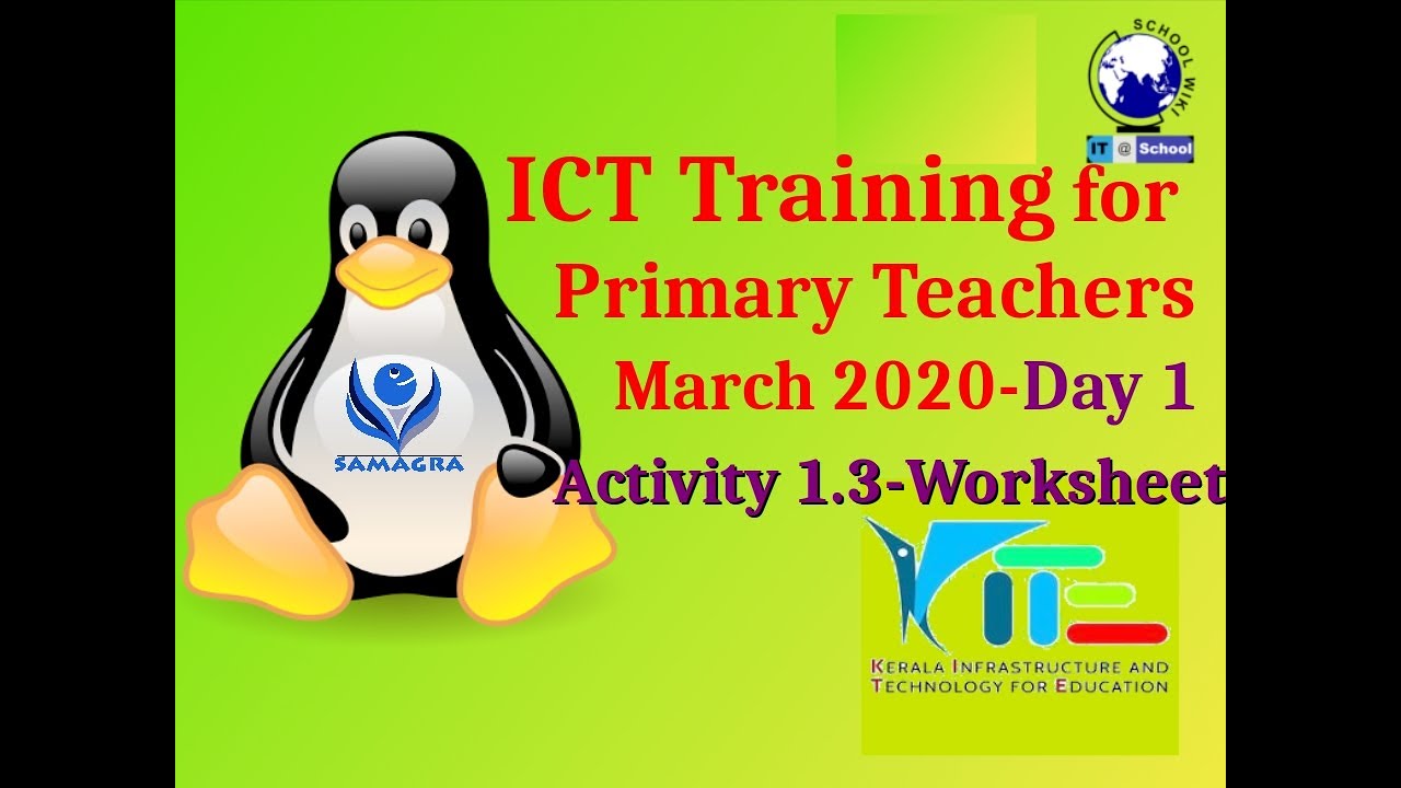 ICT Training for Primary Teachers | Day 1 - Activity 1.3 (Worksheet ...