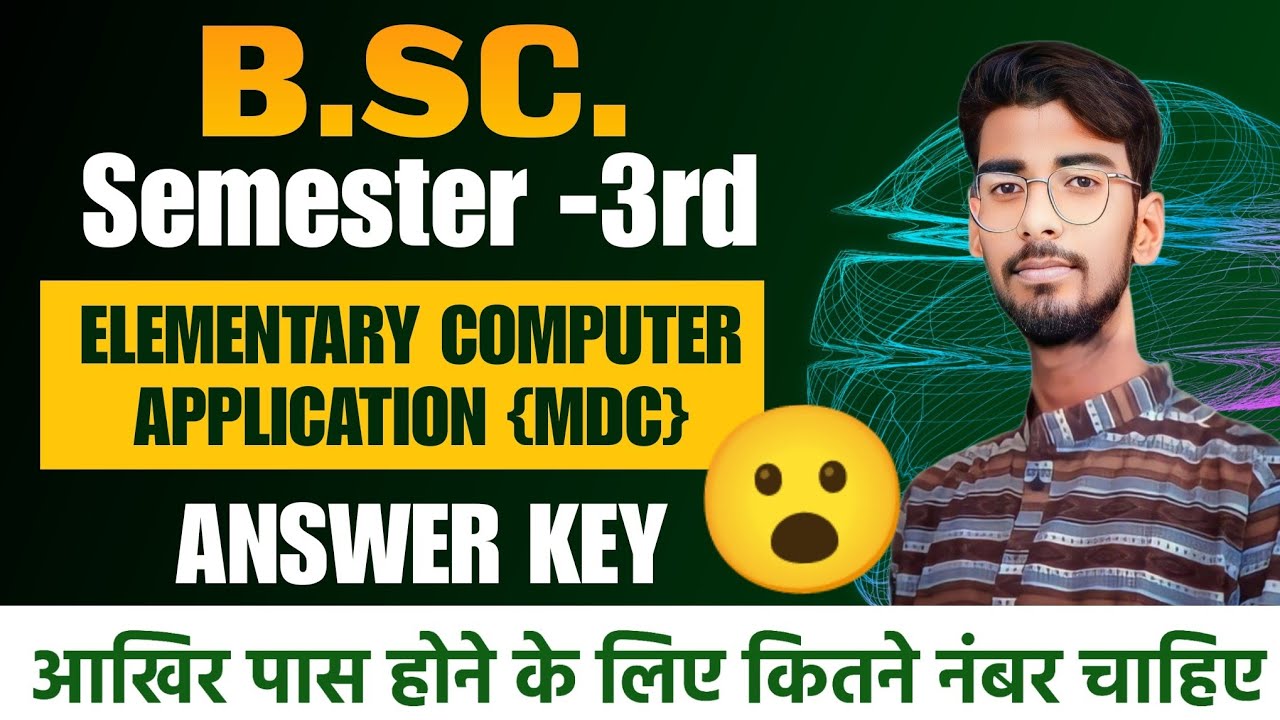 Elementary Computer Applications Answer key (MDC) | B.A/B.SC/BCA 3rd ...
