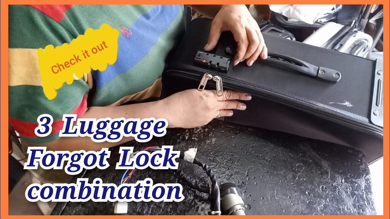 How to unlock forgot Lock combination of Luggage - YouTube