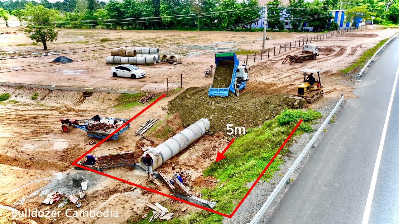 Wonderful new project just started pouring soil over sewer to build ...