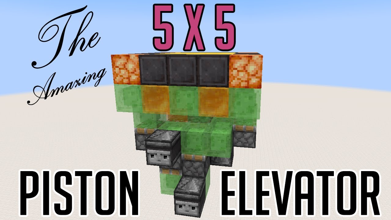 Minecraft 5x5 Elevator Made EASY - YouTube