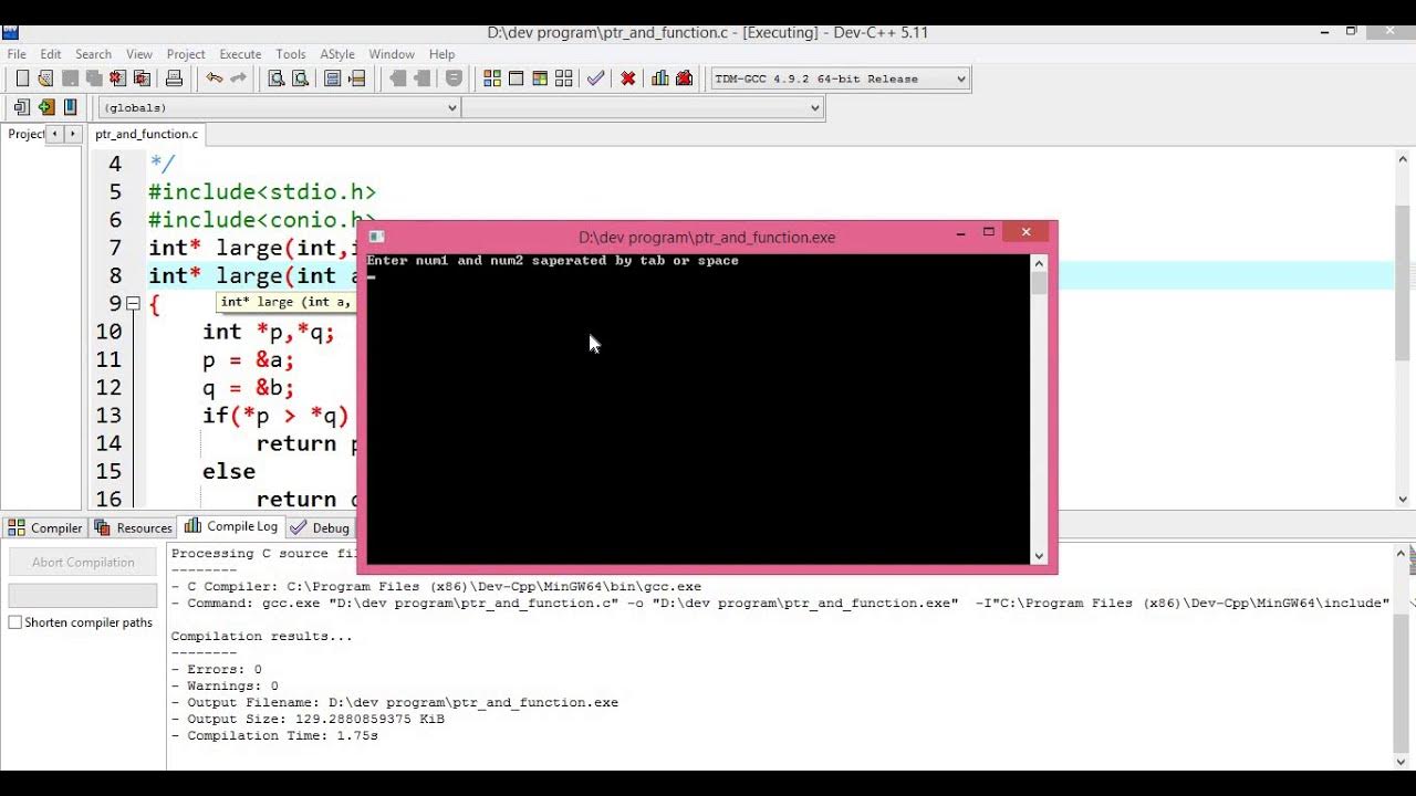 45. Function that return pointer value in C programming || with example ...
