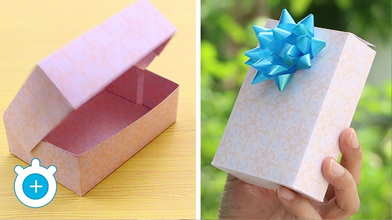 How To Make A Paper Gift Box With Lid Easy YouTube