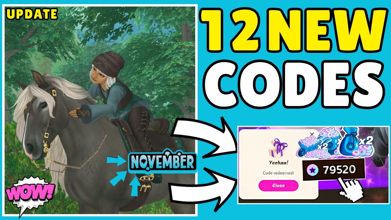 ⭐ NEW STAR STABLE REDEEM CODES NOVEMBER 2025 | FREE STAR COINS ...