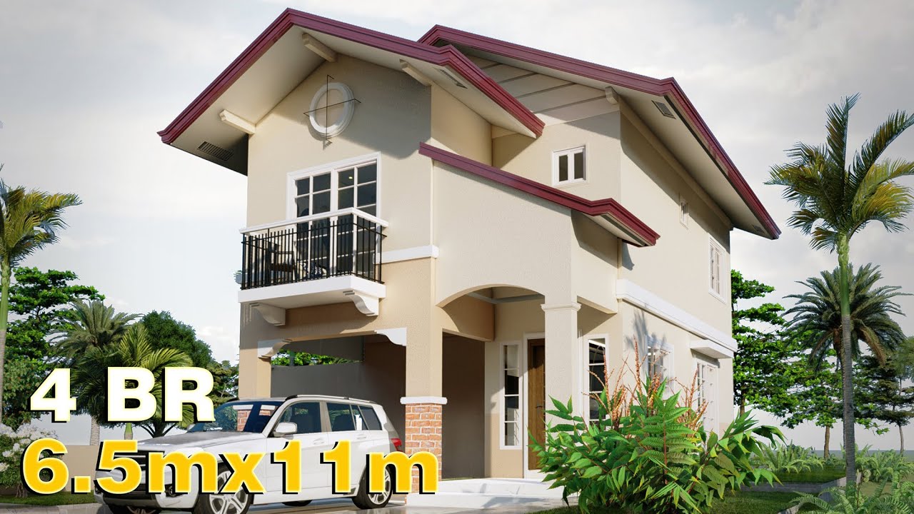 Simple House 2 Storey 6 5x11 130 SQM 4 Bedroom House Tour YouTube
