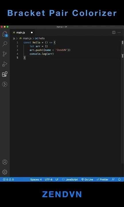 Visual Code Extension - Bracket Pair Colorizer - YouTube