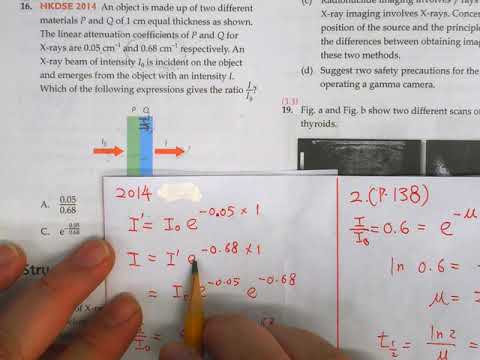 Book 9 Chapter 3 3.1-3 half value thickness of X ray ( calculation ...