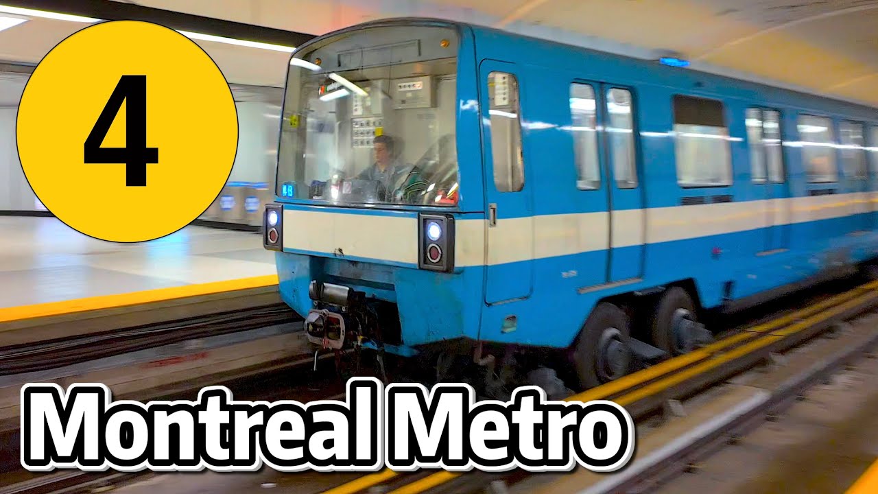 ⁴ᴷ⁶⁰ Exploring Montreal Metro Yellow Line 4 - YouTube