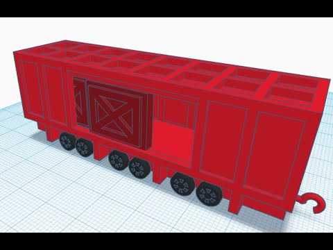 TinkerCAD Timelapse 2: Train Boxcar Toy Design Part 2 - YouTube