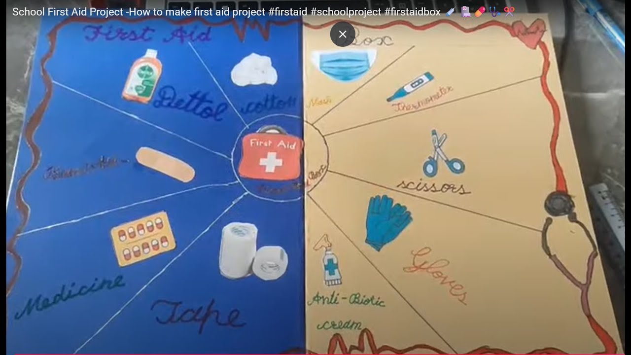 School First Aid Project -How to make first aid project #firstaid # ...