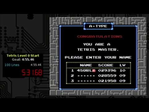 Tetris 0 to 100 Level 0 Start in 4:54.64 - YouTube