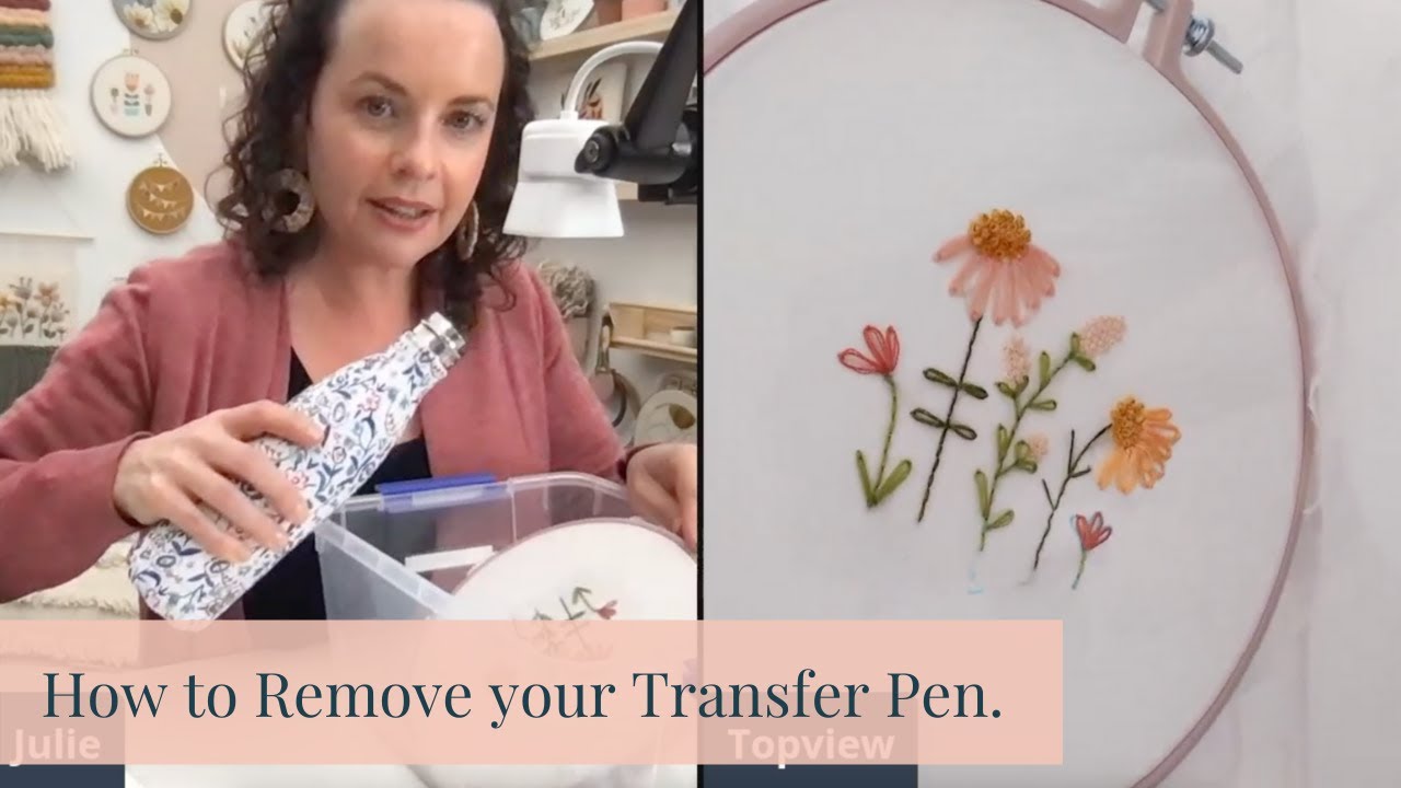 How To Remove Transfer Pen From Modern Embroidery Patterns YouTube How To Remove Transfer Pen From Modern Embroidery Patterns YouTube