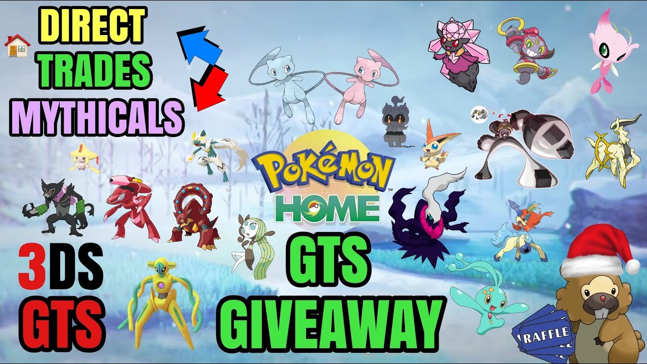 🔴Pokemon Home & 3DS GTS Giveaway!🔴Randoms Trades for Shiny Manaphy ...