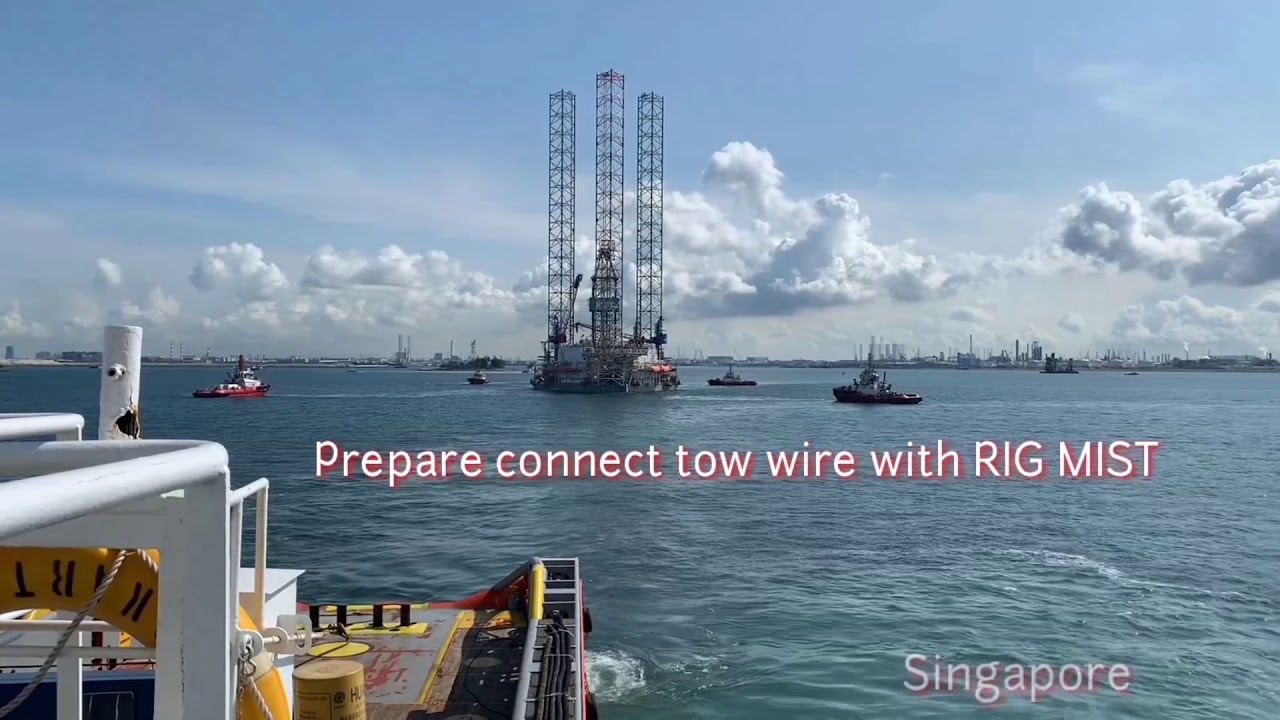 AHTS Coral, ENA Samurai & Mazu 60 in action during the Rig move of Jack ...