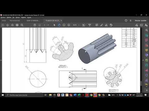 CAD CHAVETERO EJE ESTRIADO - YouTube