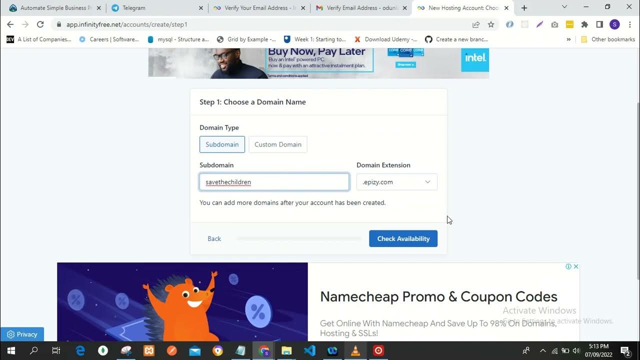 How to set up free cpanel account on infinityfree - YouTube