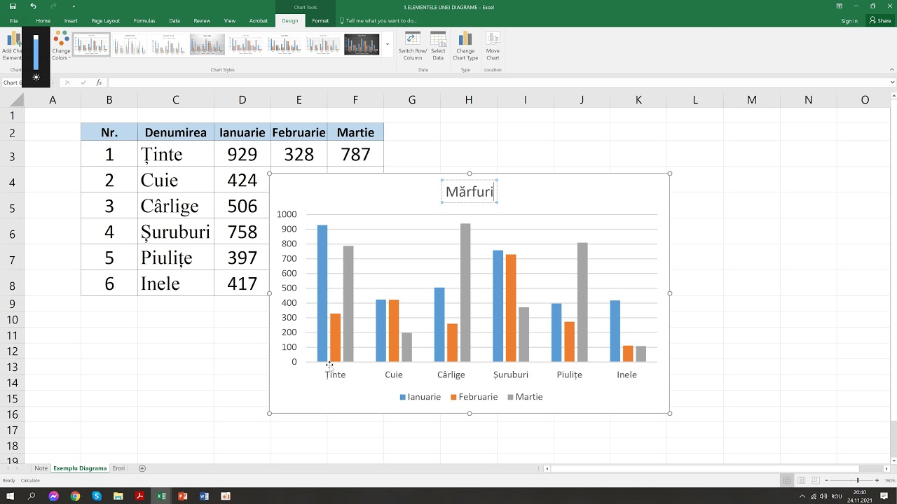 1 ELEMENTELE UNEI DIAGRAME Excel Clasa 9 - YouTube