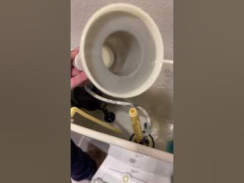 How to replace Mansfield toilet flush valve gasket - YouTube