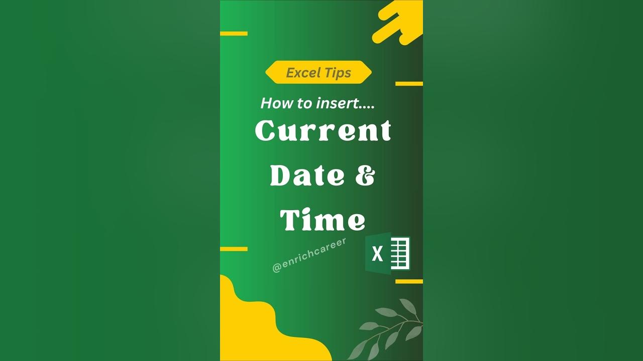 Master to insert current date and time in Microsoft Excel. #youtubeshorts #excel - YouTube