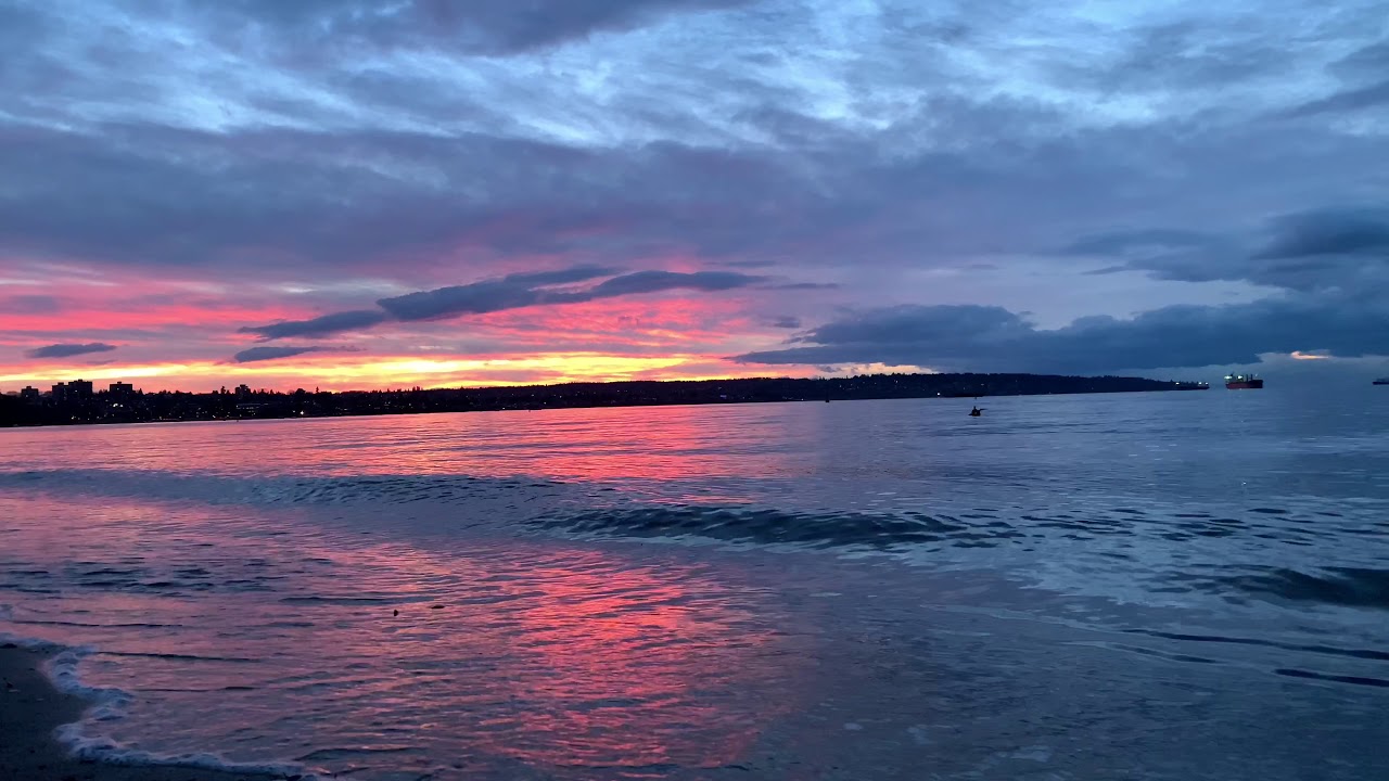 English Bay Beach sunset Vancouver - YouTube